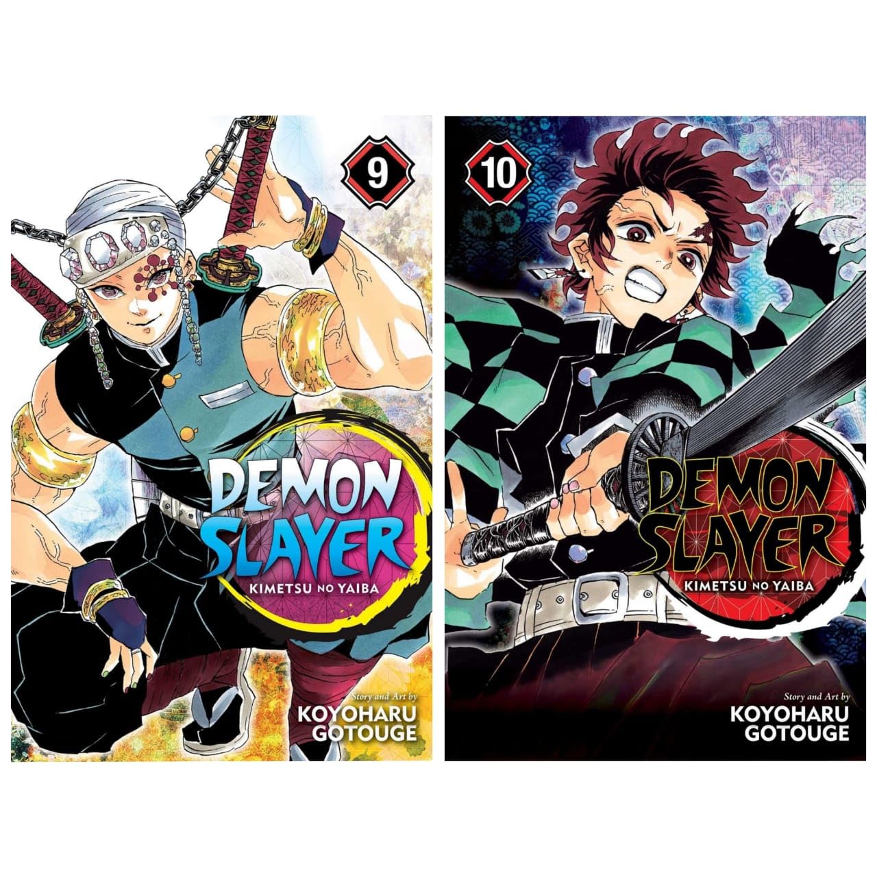 Demon Slayer book 9 & 10 (Set of 2 books) Combo : Koyoharu Gotouge ...
