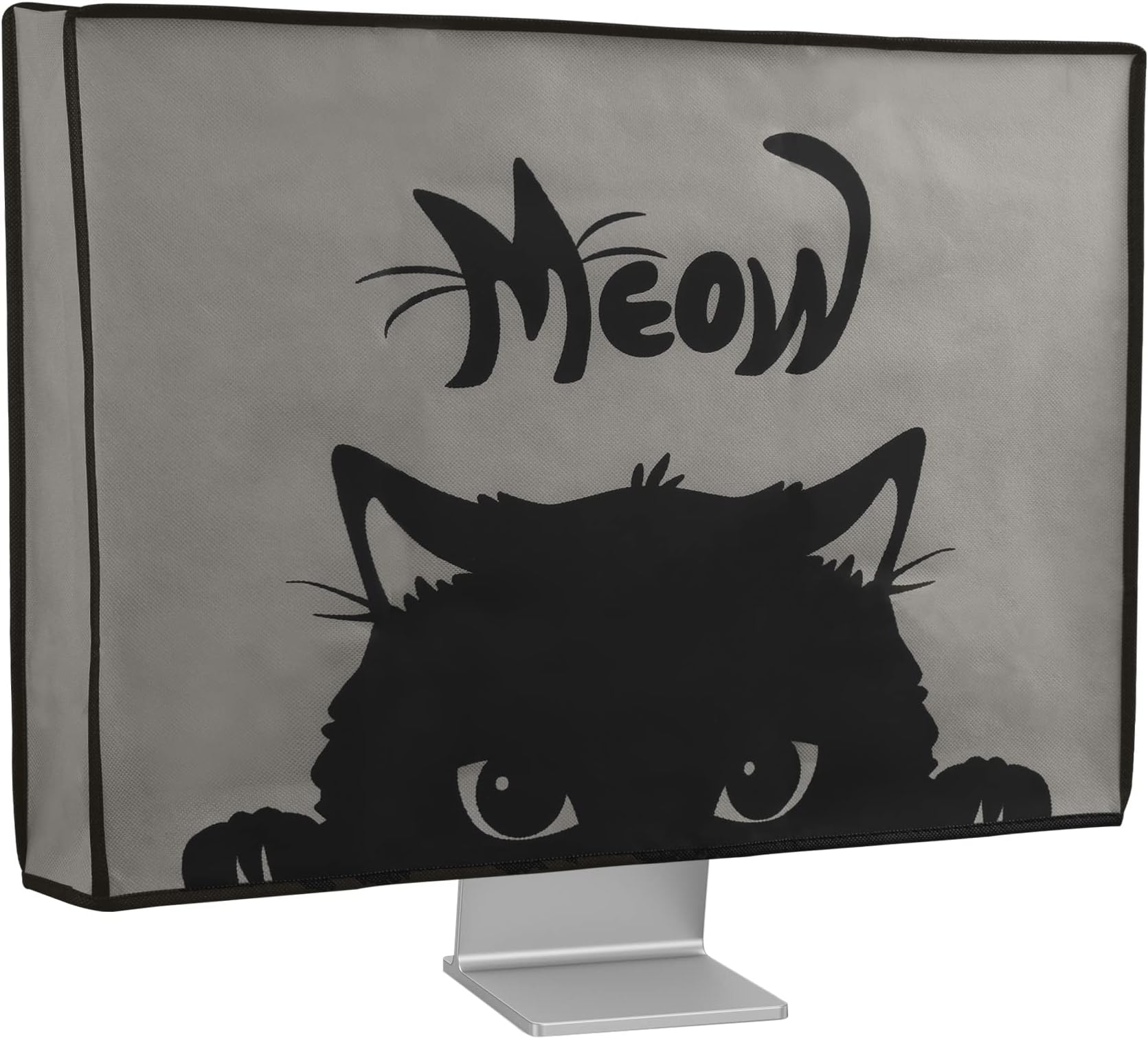 kwmobile Computer Monitor Cover Compatible with 27-28" monitor - Meow ...