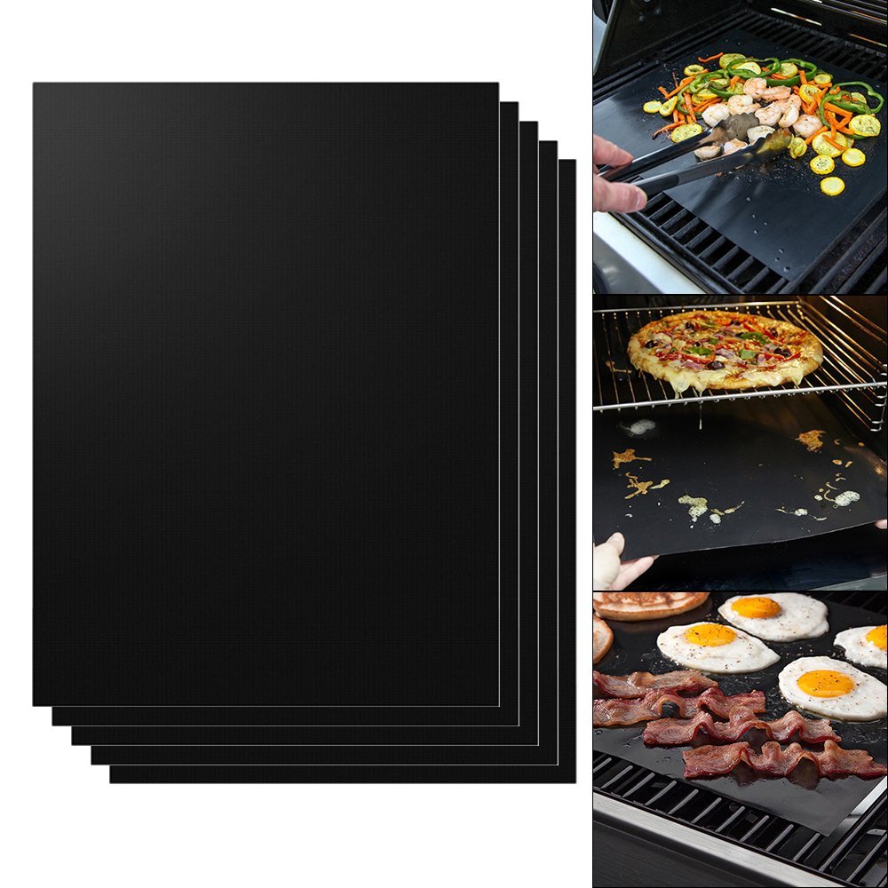 Buy XCSOURCE 5pcs BBQ Grill Mats Reusable Cooking Sheet Non-Stick PFOA ...