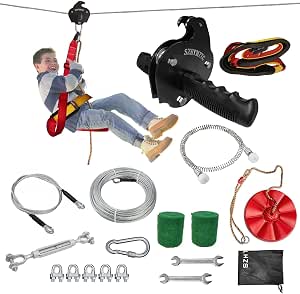 Amazon.com: SZHTMZXC Zipline Kits for Backyard, 70FT Zip Line Kit for ...