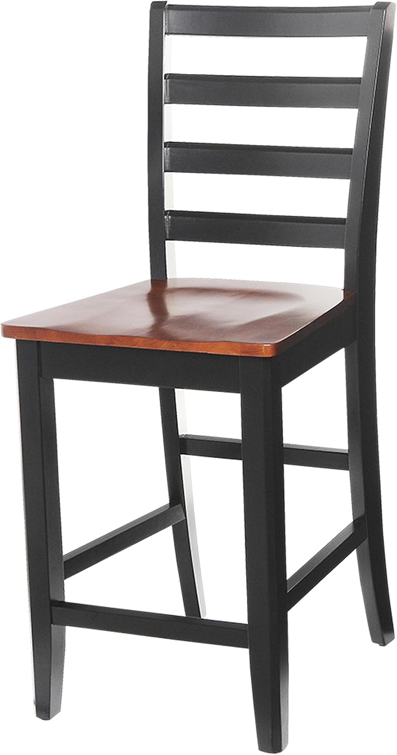 Amazon.com: TTP Furnish Sturdy Dining Chairs Counter Height - 2 Piece ...