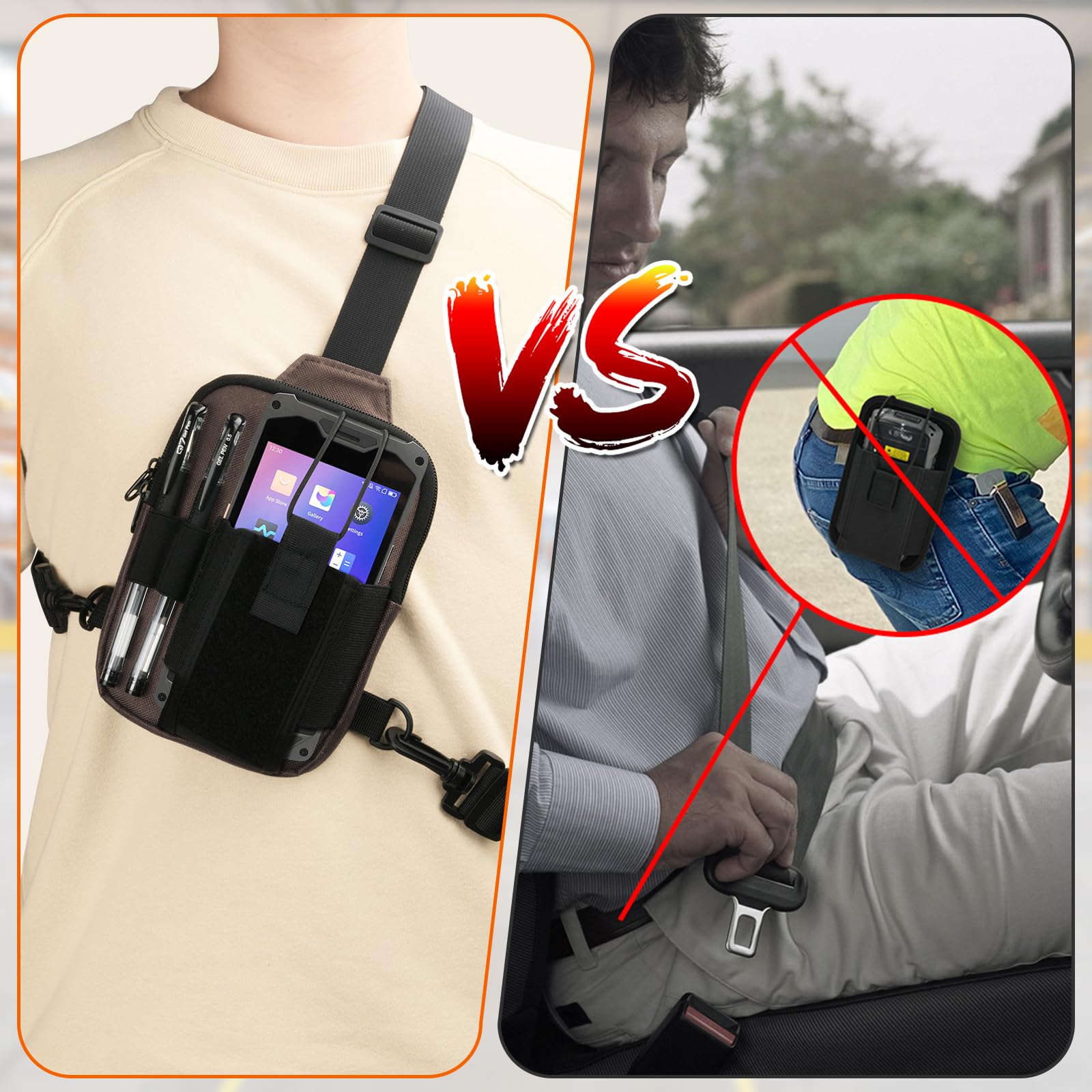 Snapklik.com : Scanner Holster, Universal Barcode Scanner Chest Harness ...