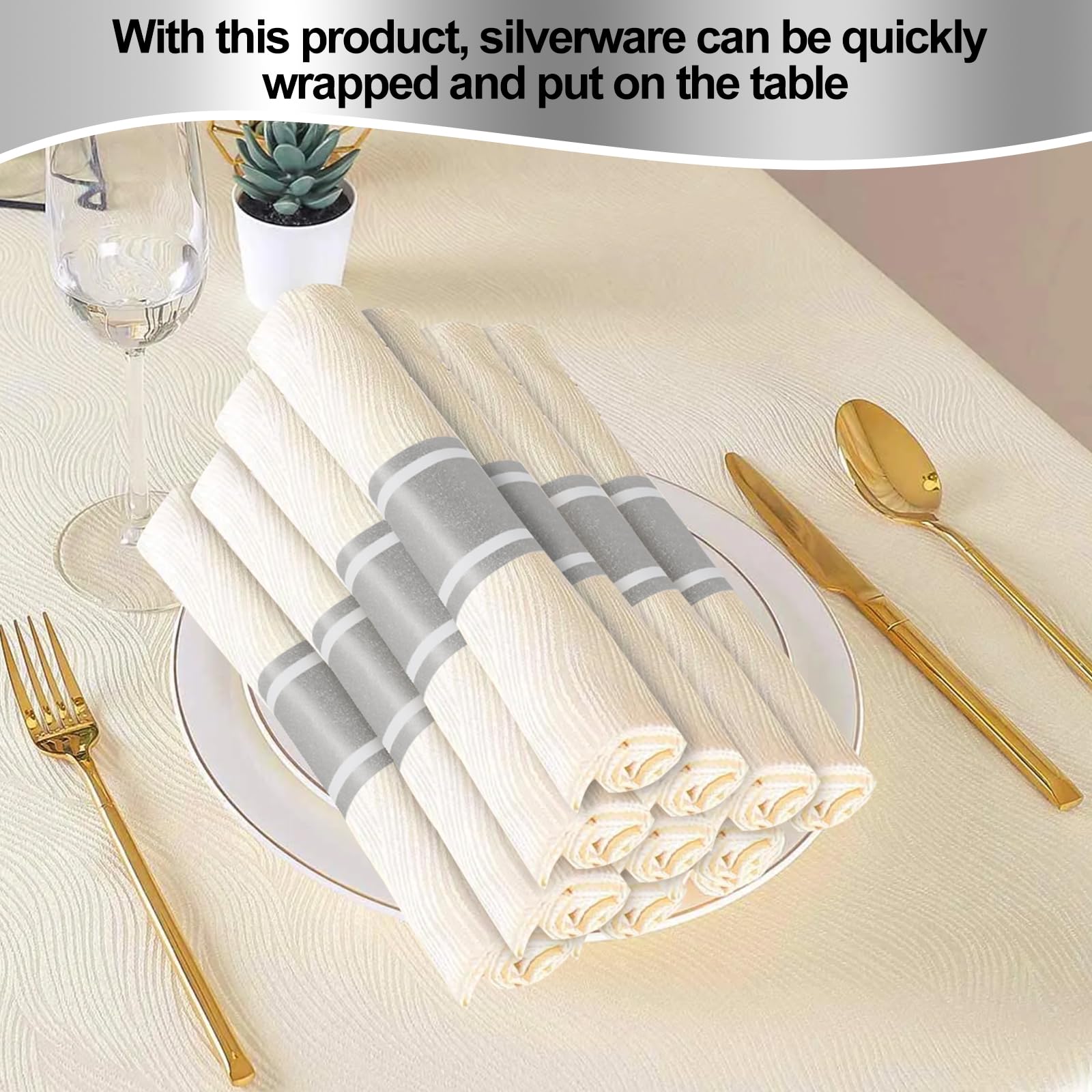 How to wrap silverware in paper napkins for wedding 60 photos ...
