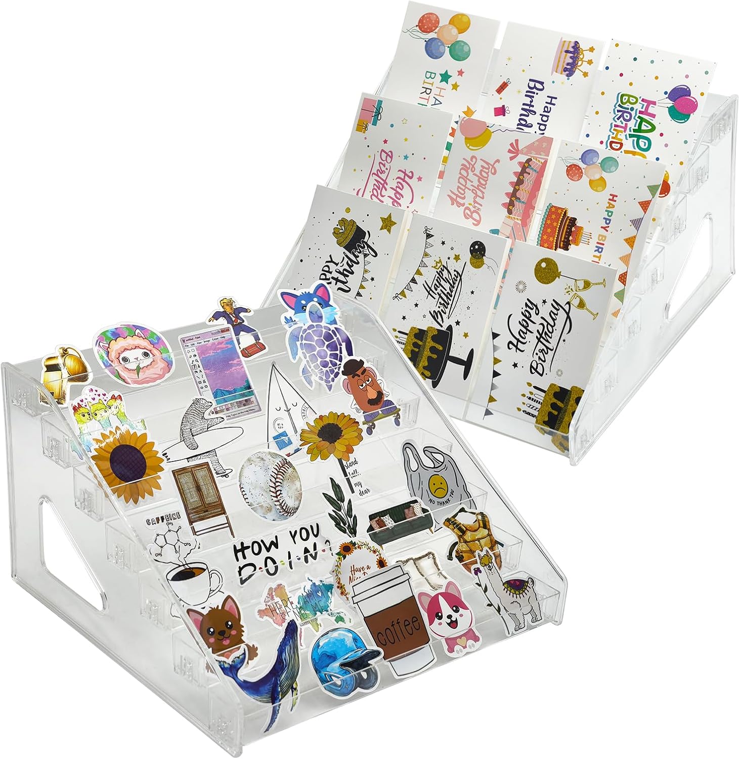 Amazon.com: AAiphuwew 2 Pack 7 Tiers Sticker Display Stand, Sticker ...