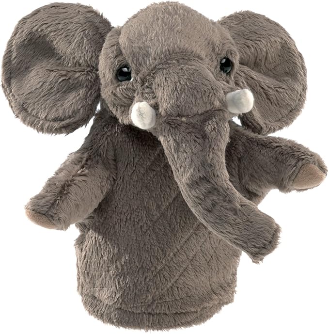 Amazon.com: Folkmanis Little Elephant Hand Puppet, Gray, 1 EA : Toys ...
