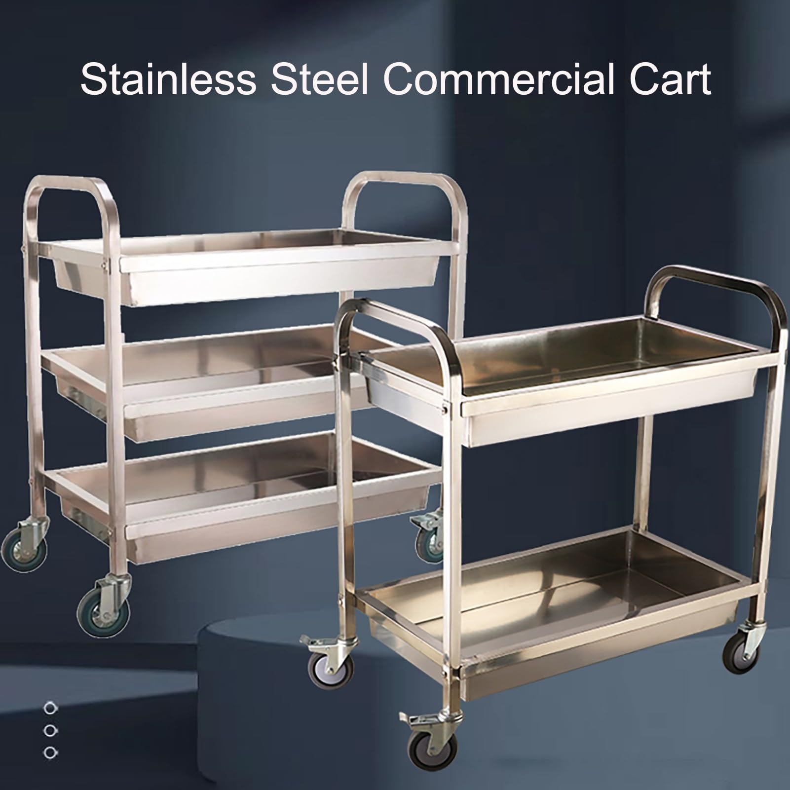 Stainless Steel Desk Rolling Cart Stainless Steel Outdoor Grill Cart