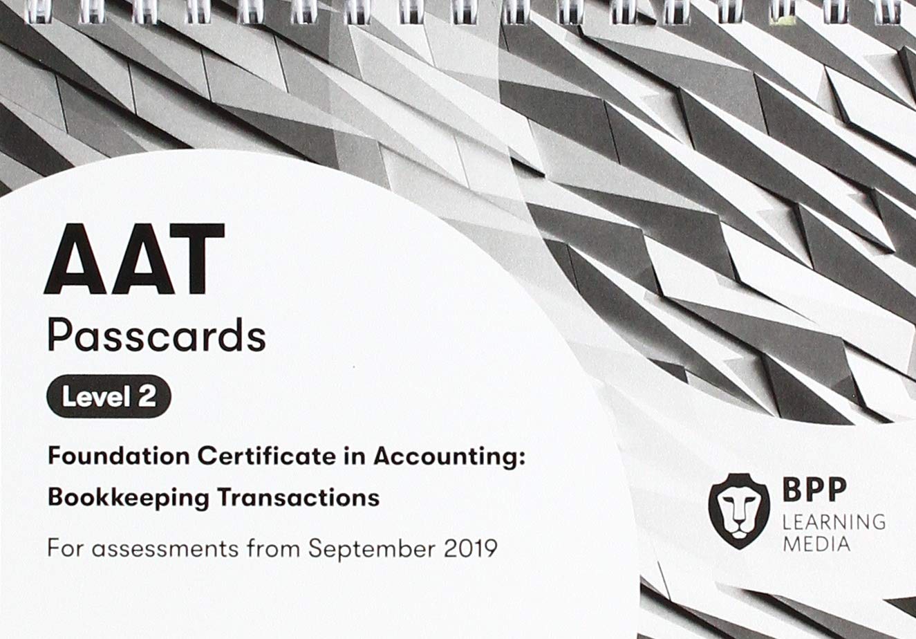 AAT Bookkeeping Transactions: Passcards: BPP Learning Media ...