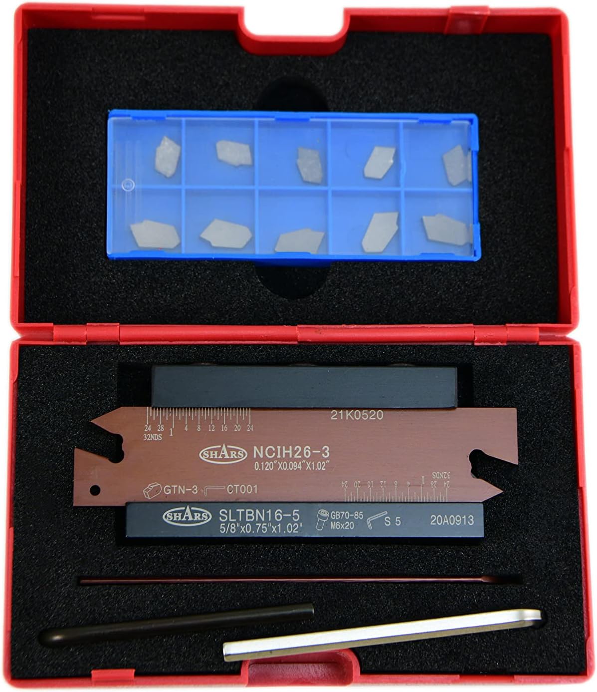 SHARS 5/8" Self-Lock Cut-Off Tool Carbide Kit w/GTN Inserts 15 pcs 404 ...