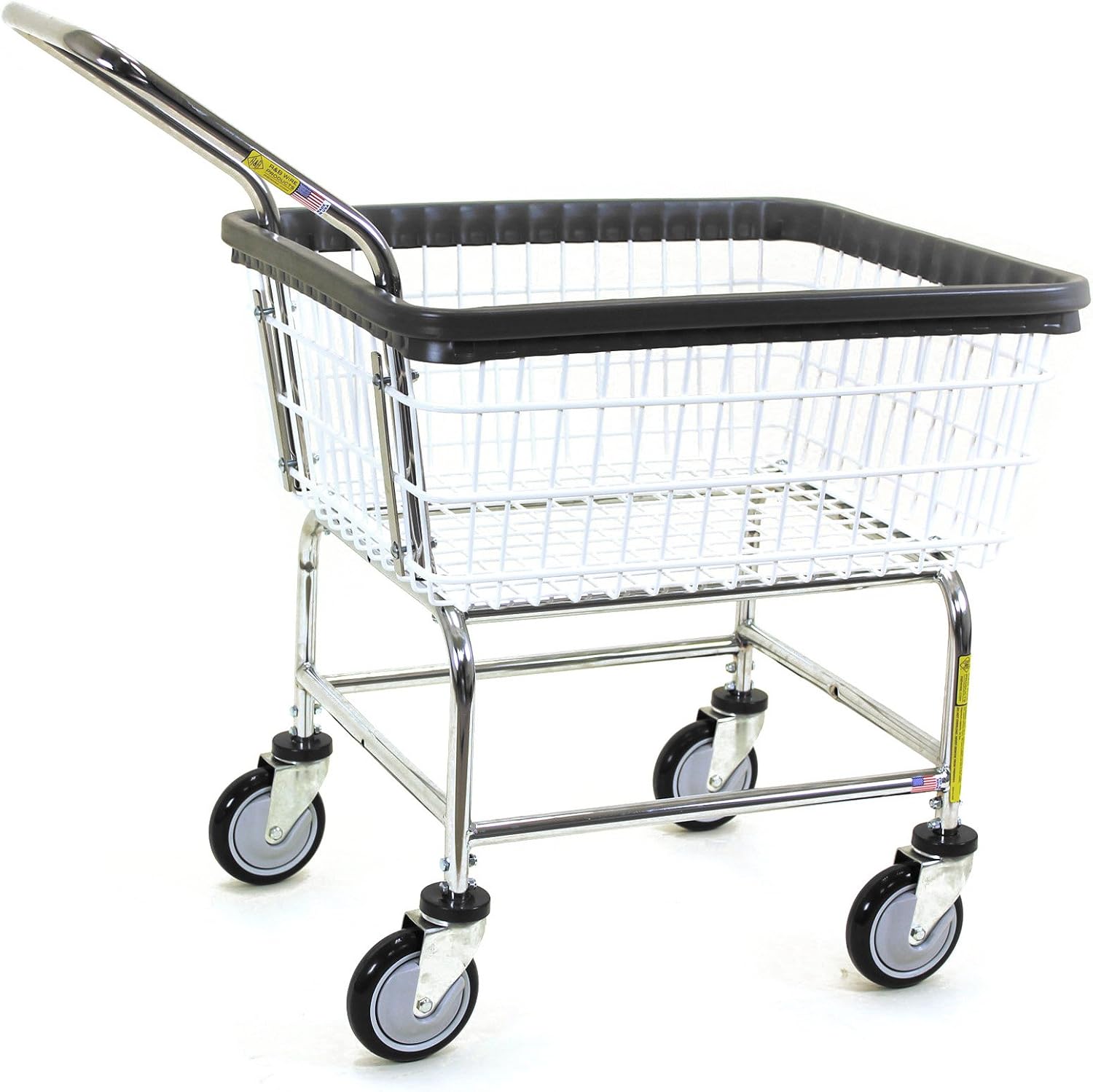 Amazon.com: R&B Wire 100E Standard Capacity Wire Rolling Laundry Cart ...