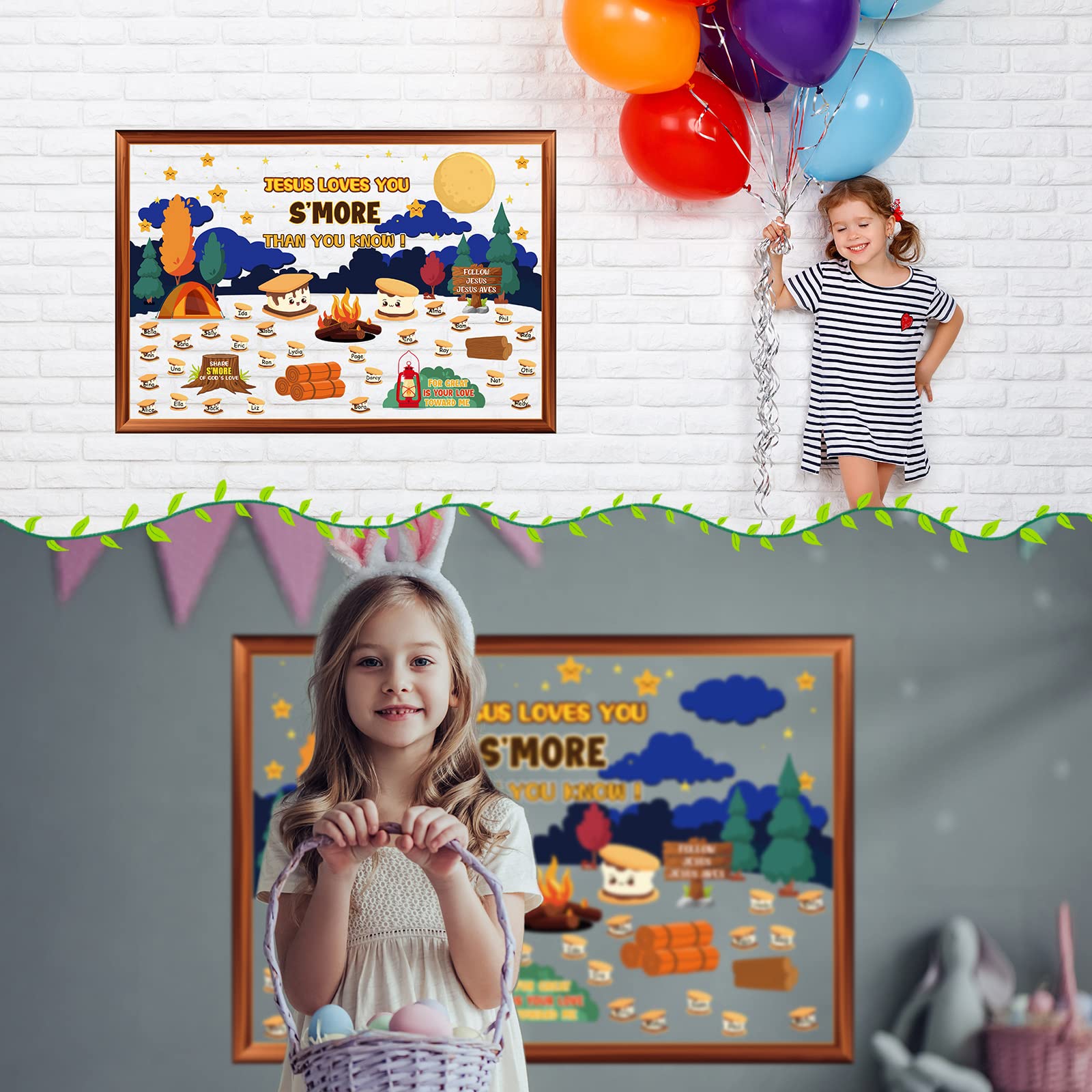 Snapklik.com : Jesus Loves You Smore Bulletin Board Set Christian ...