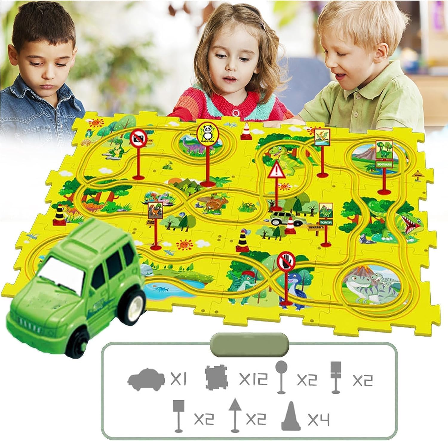 DIY Assembling Electric Trolley, Children's Educational Puzzle Track ...