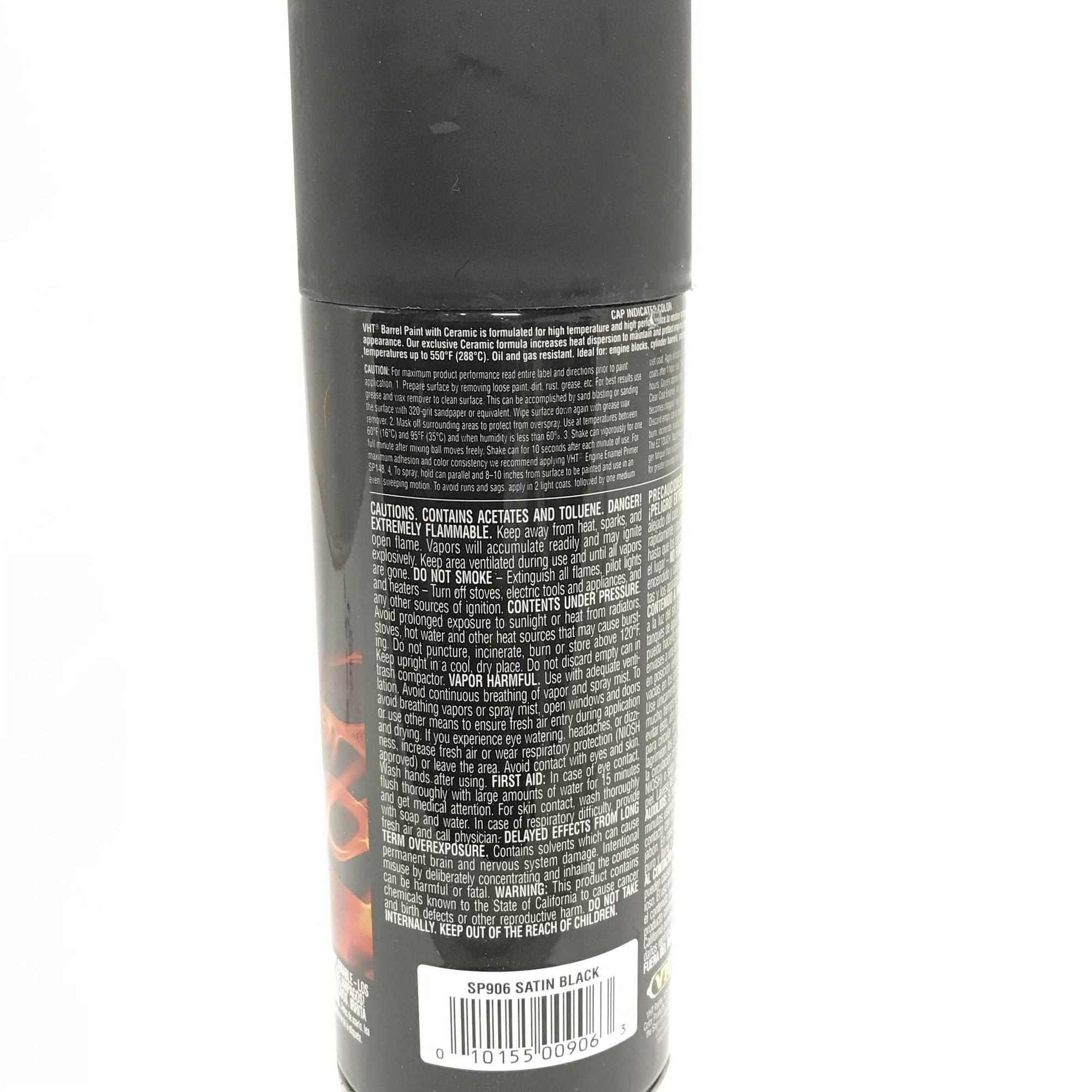 Snapklik.com : VHT SP906 Satin Black Barrel Spray Paint Can