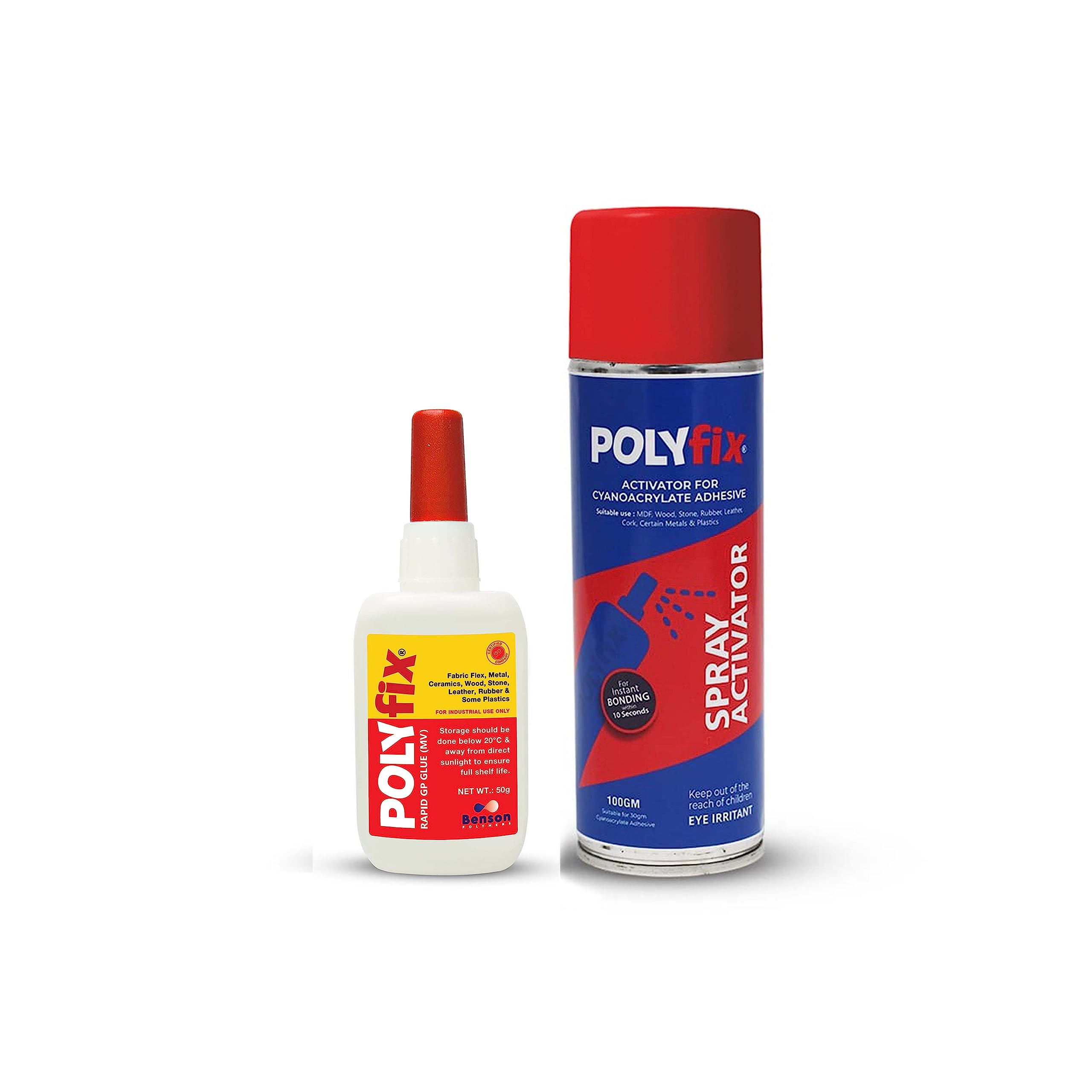 Polyfix Medium Viscosity Cyanoacrylate Instant Glue and Spray Activator ...