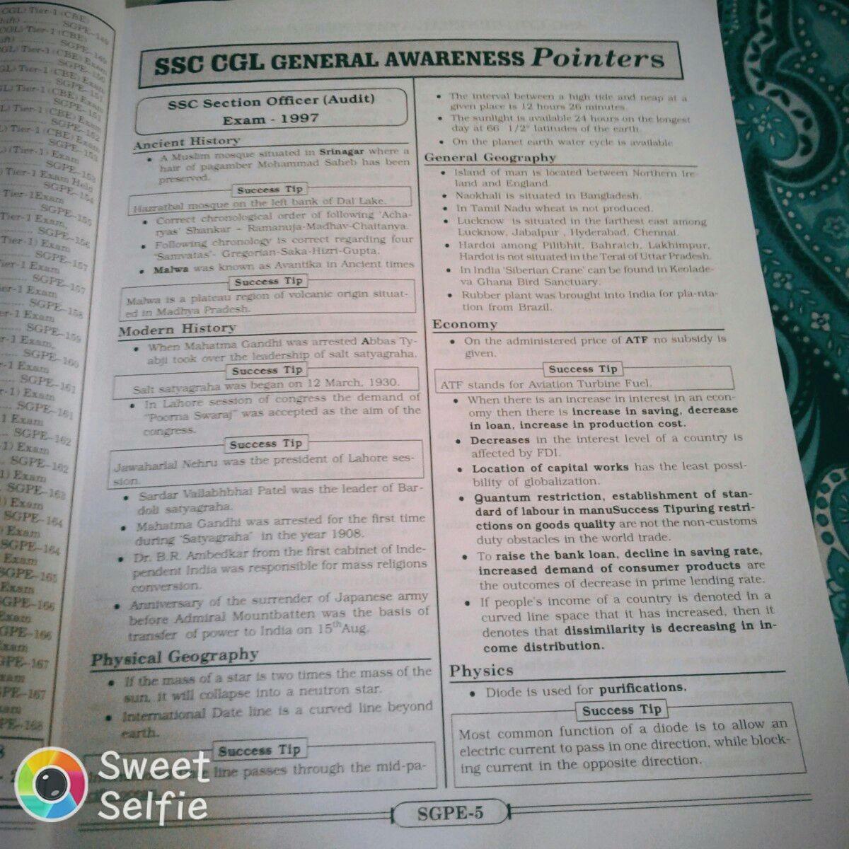 Buy Ssc Cgl General Awareness Pointers Solved Papers (1997 - 2018 ...