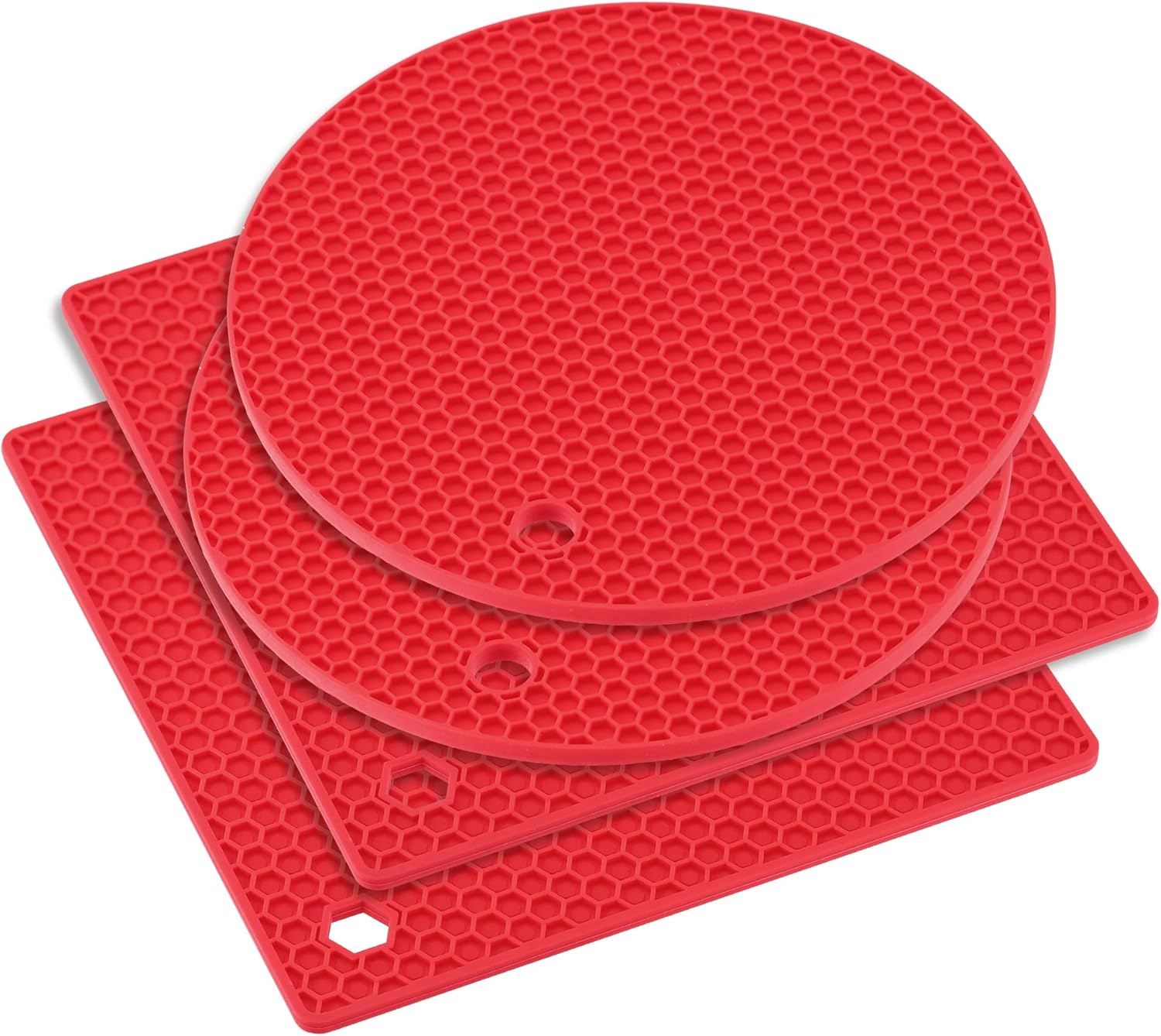 Amazon.com: Silicone Trivet Mats Set of 4 - Heat Resistant Silicone Pot ...