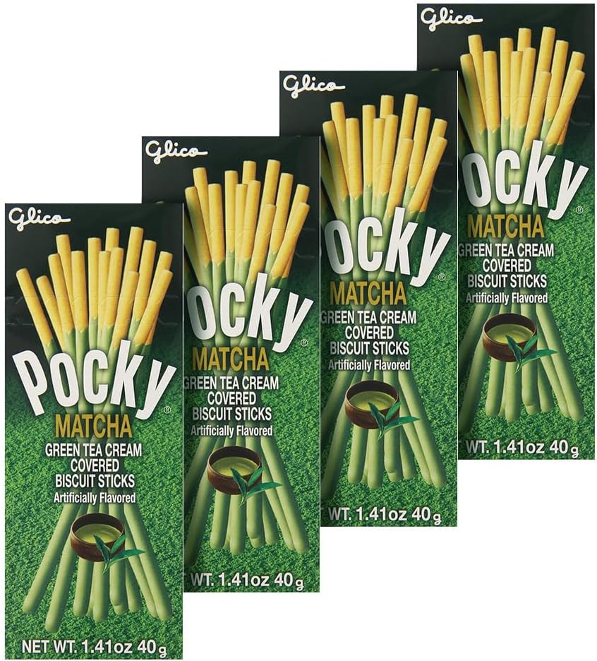 Amazon.com: [ 3 Packs ] Glico Pocky Matcha Green Tea 70g x 3 Biscuit ...