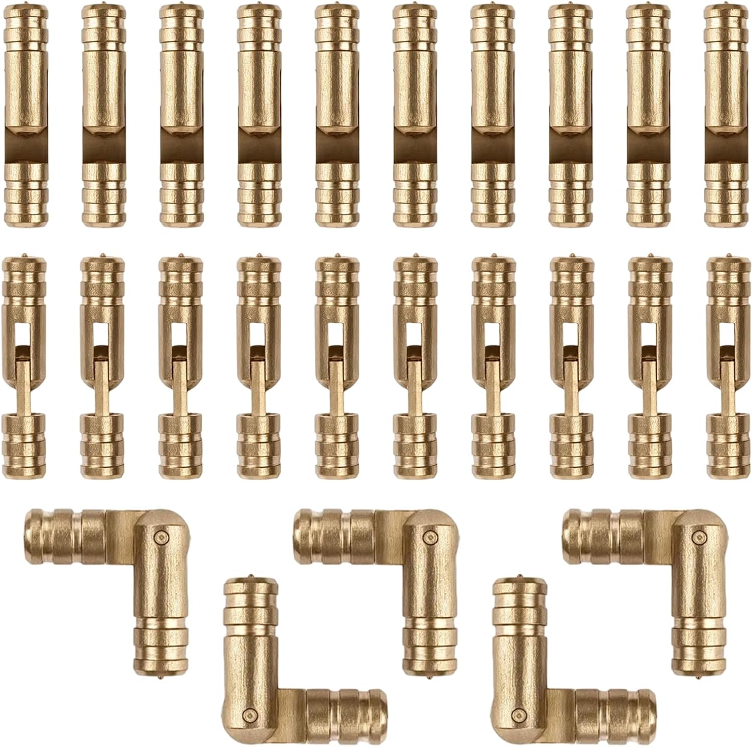 25 Pcs Brass Hidden Cylinder Hinges - Invisible Brass Barrel Hinges ...