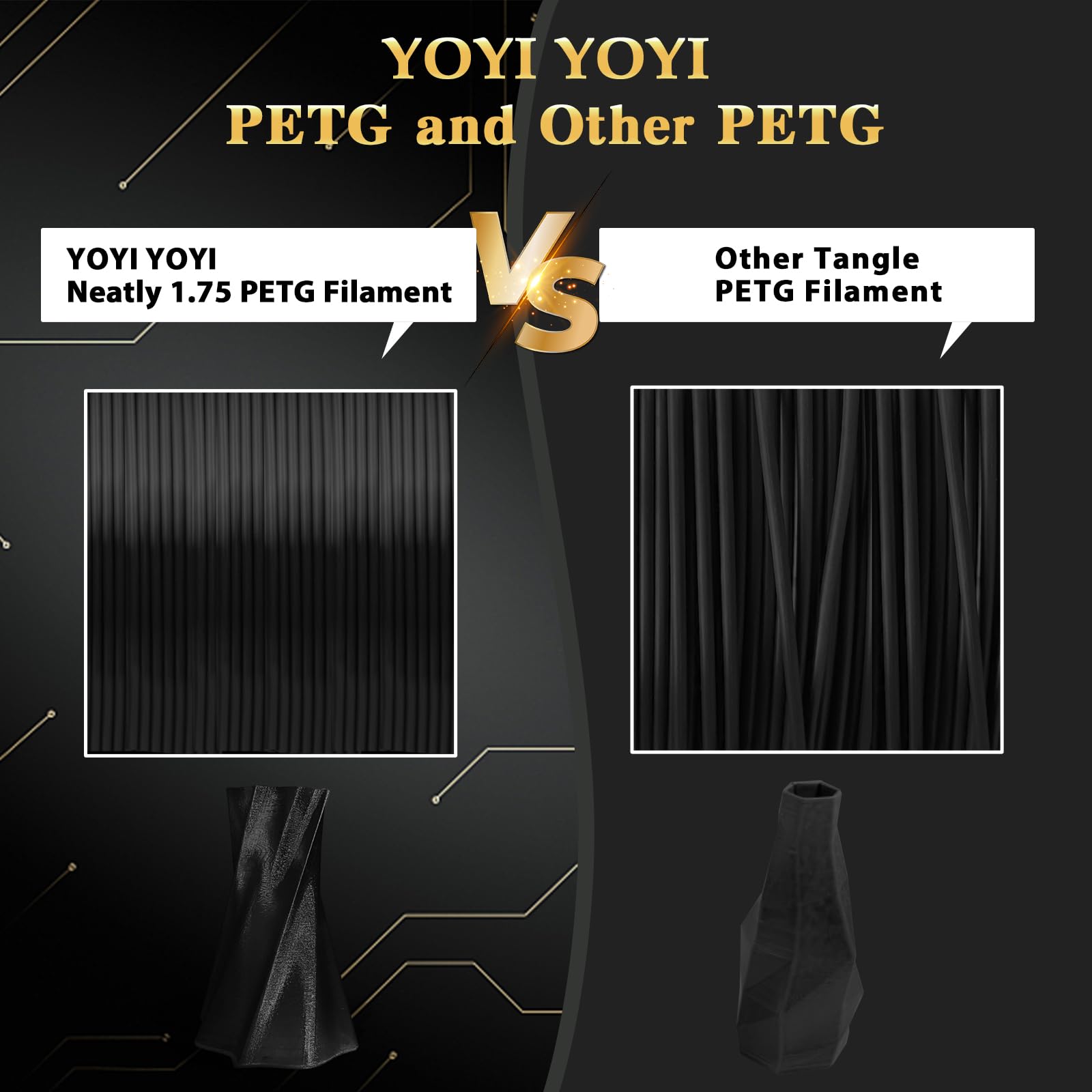 Snapklik.com : YOYI YOYI 3D Printer Filament,PETG Filament 1.75mm 2.2lbs