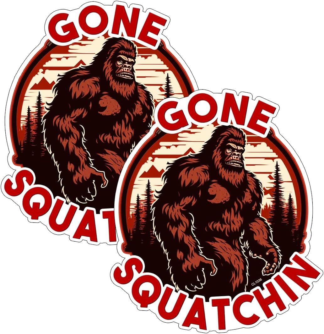 Amazon.com - Gone Squatchin Stickers 2 Pack