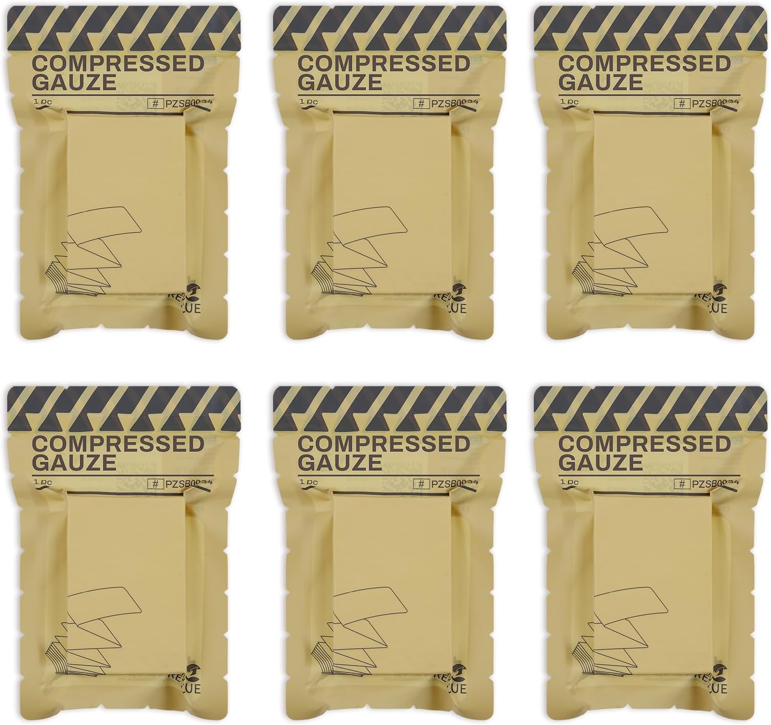 Amazon.com: North American Rescue Flat Emergency Trauma Dressing ETD (6 ...