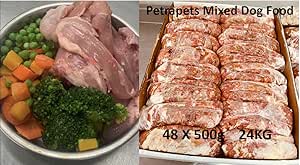 Dog Food Frozen Chicken & veg complete meal 40x500g bags 20kg box BARF ...