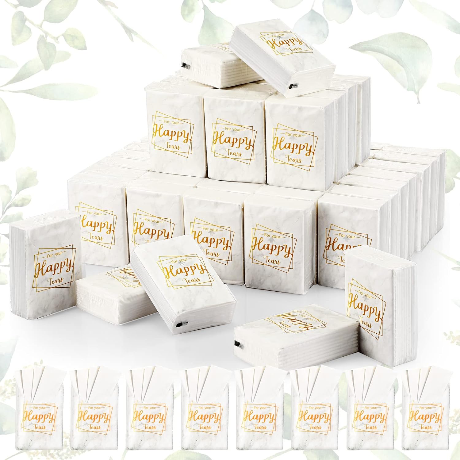 Amazon.com: 80 Packs Wedding Tissues Packs for Guests for Your Happy ...