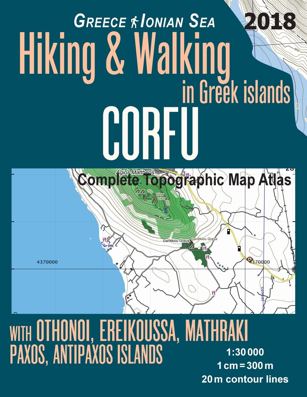Corfu Complete Topographic Map Atlas 1:30000 Greece Ionian Sea Hiking ...
