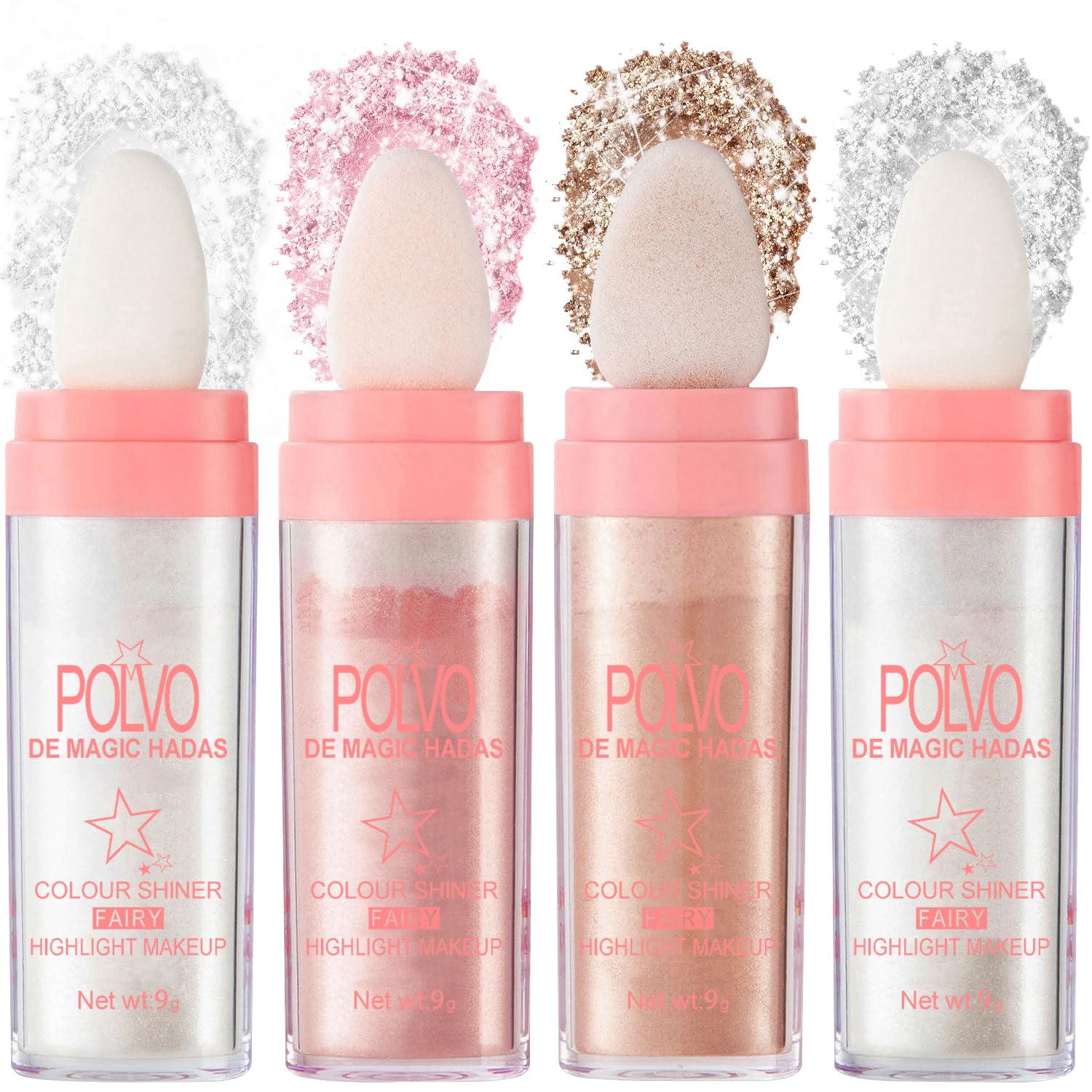 Amazon.com : 4 Pcs Fairy Highlight Makeup Stick, Polvo De Magic Hadas ...