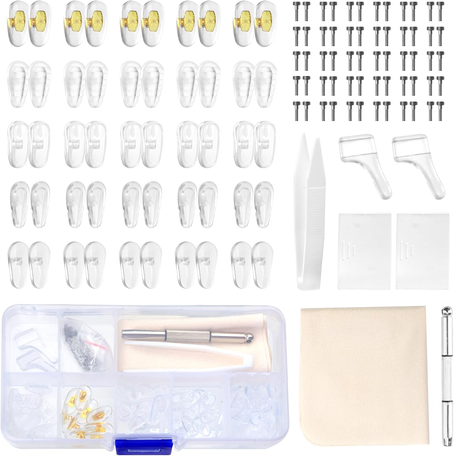 Kit di Riparazione Occhiali Completo con Naselli per Occhiali in ...