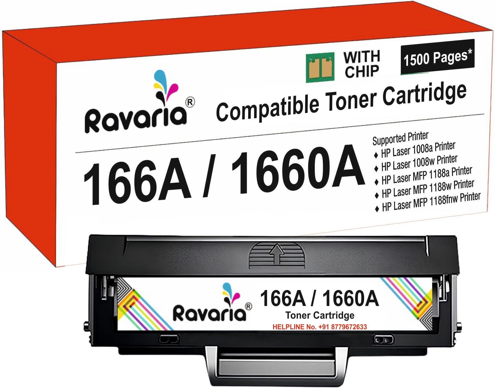 Ravaria W1660A / 166A Compatible Toner Cartridge Replacement for HP ...