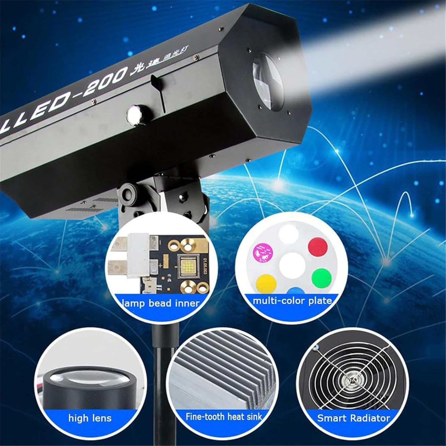 Follow Spotlight with Stand Adjustable Height, 200w Australia | Ubuy