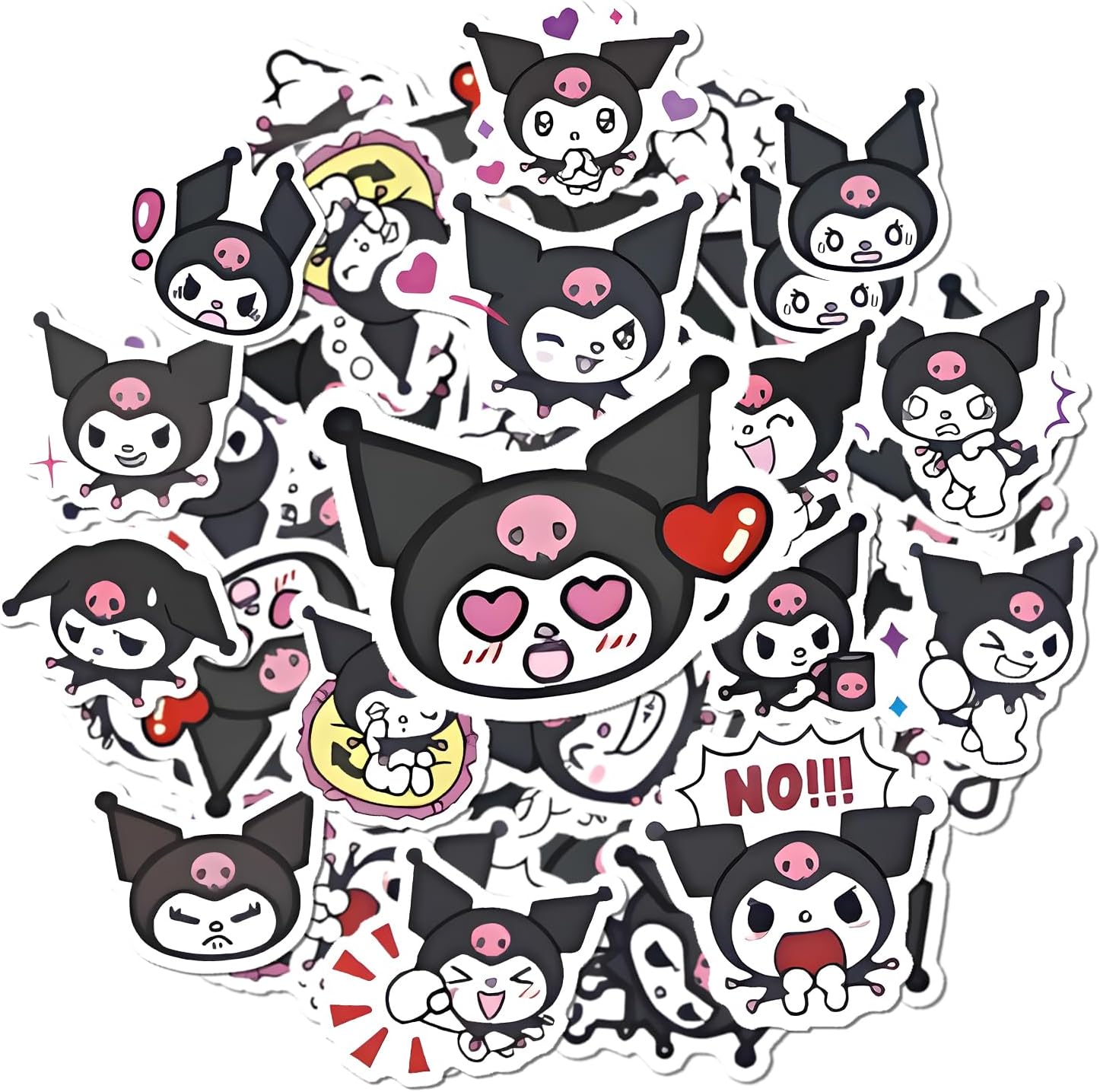 Amazon.com: Kawaii Kuromi Stickers, 50Pcs Cute Japanese Anime Kuromi ...