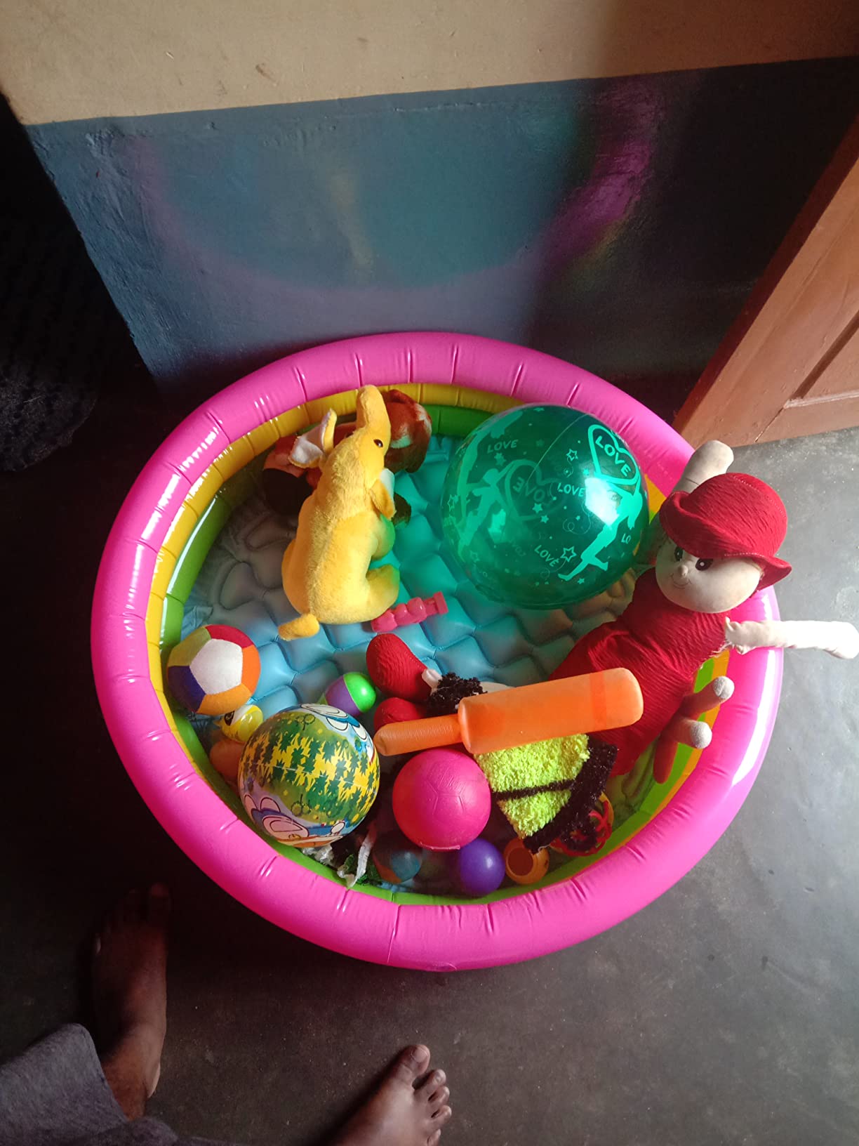 ShopGlow Baby Pool Bath Water Tub For Kids Soft Inflatable Kid'S, 3Ft 2 ...