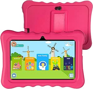 Amazon.com : MEIZE Tablet for Kids, 7 Inch Quad Core Android 10 Toddler ...