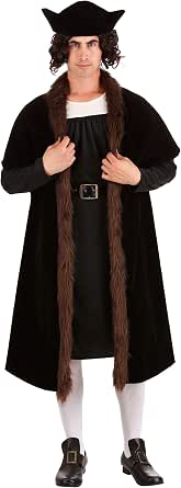Amazon.com: Adult Explorer Christopher Columbus Costume Mens Fur Coat ...