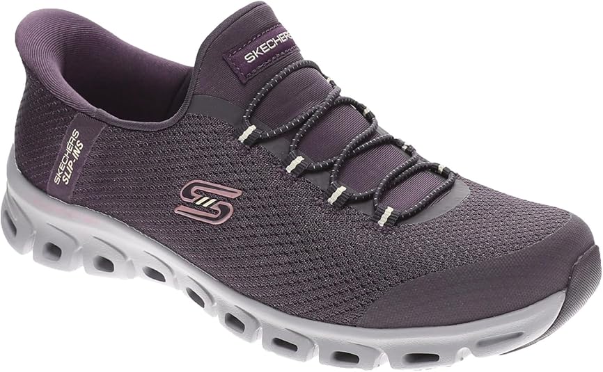 Skechers Women's Glide-Step-Vibey Hands Free Slip-ins Sneaker, Plum ...