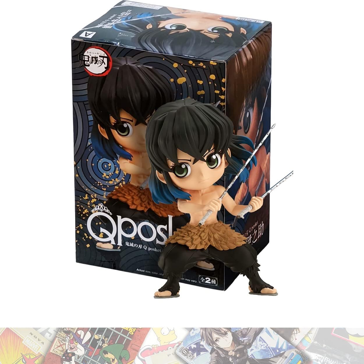 Amazon.com: Inosuke Hashibira II [Ver. A]: 13cm Q Posket Mini Statue ...
