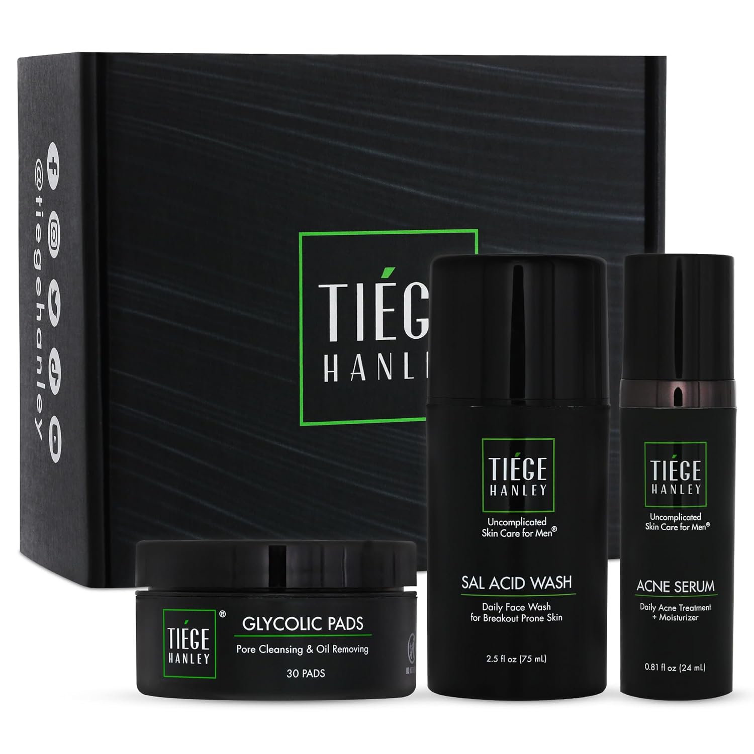 Amazon.com: Tiege Hanley Men's Acne Treatment System (Level 1 ...