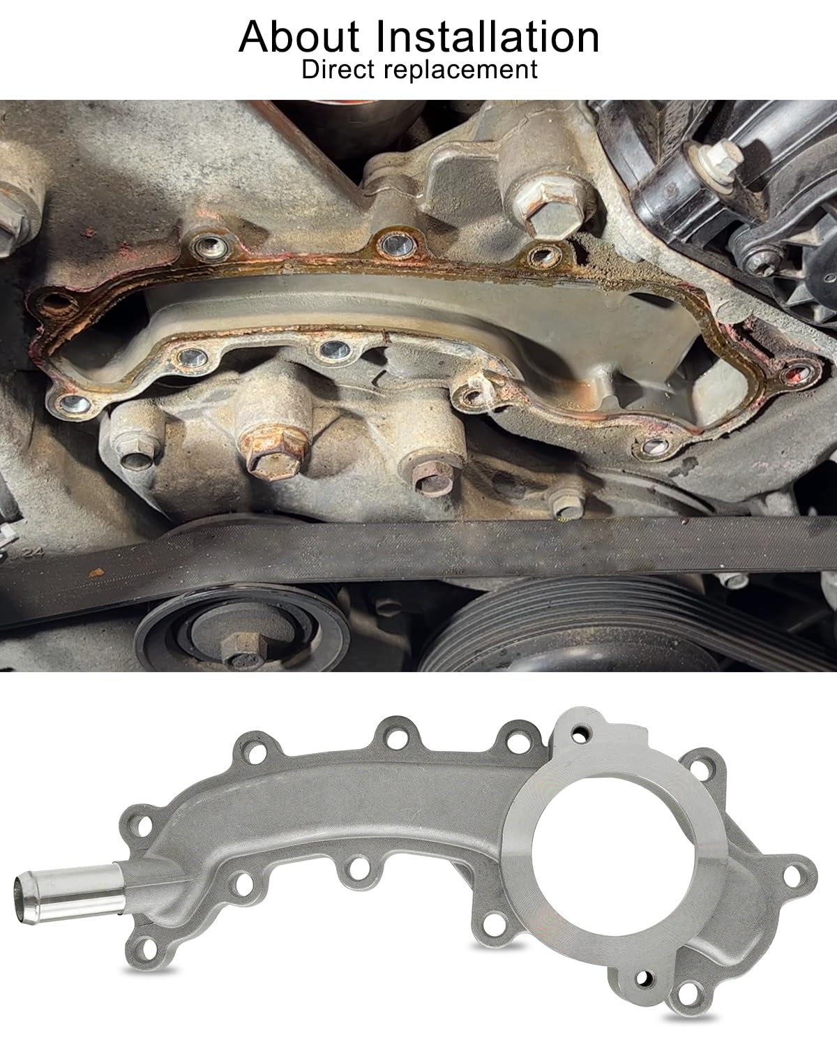 Snapklik.com : Upgraded Aluminum Engine Coolant Crossover Water Outlet ...