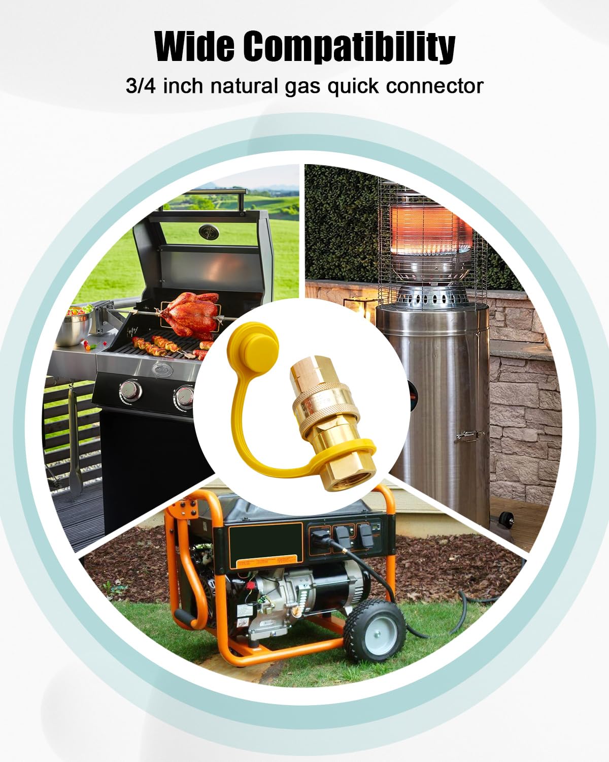 Snapklik.com : 3/4 Inch Natural Gas Quick Connect Fittings, Female And ...