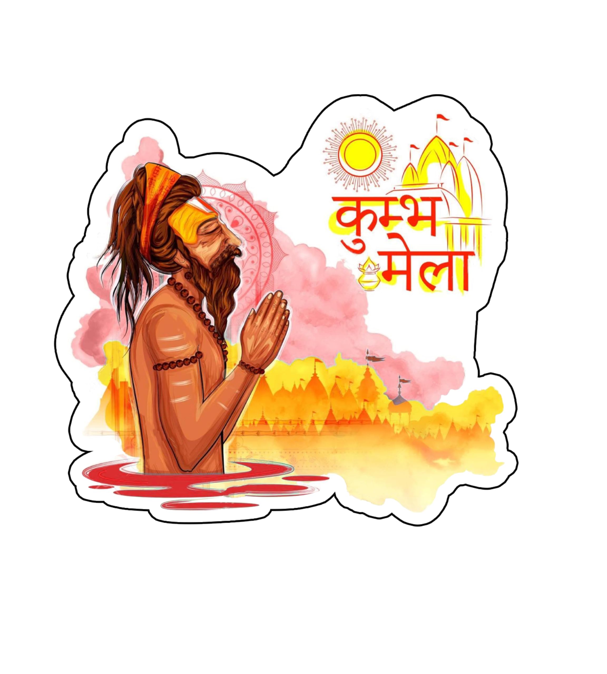 Buy Gift Me Bazar KUMBH Mela Fridge Magnet Indian Culture Theme ...