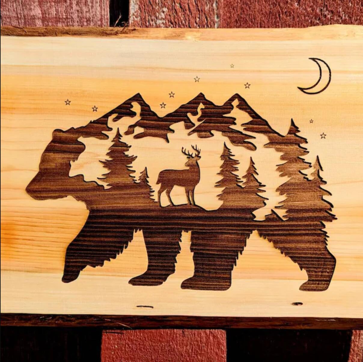 Snapklik.com : Bear Stencils For Wood Burning 12" Patterns Animal ...