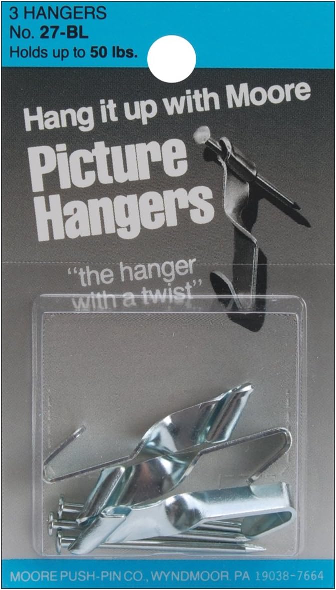 Amazon.com: Moore Picture Hangers up to 50 lbs. pack of 3 : Tools ...