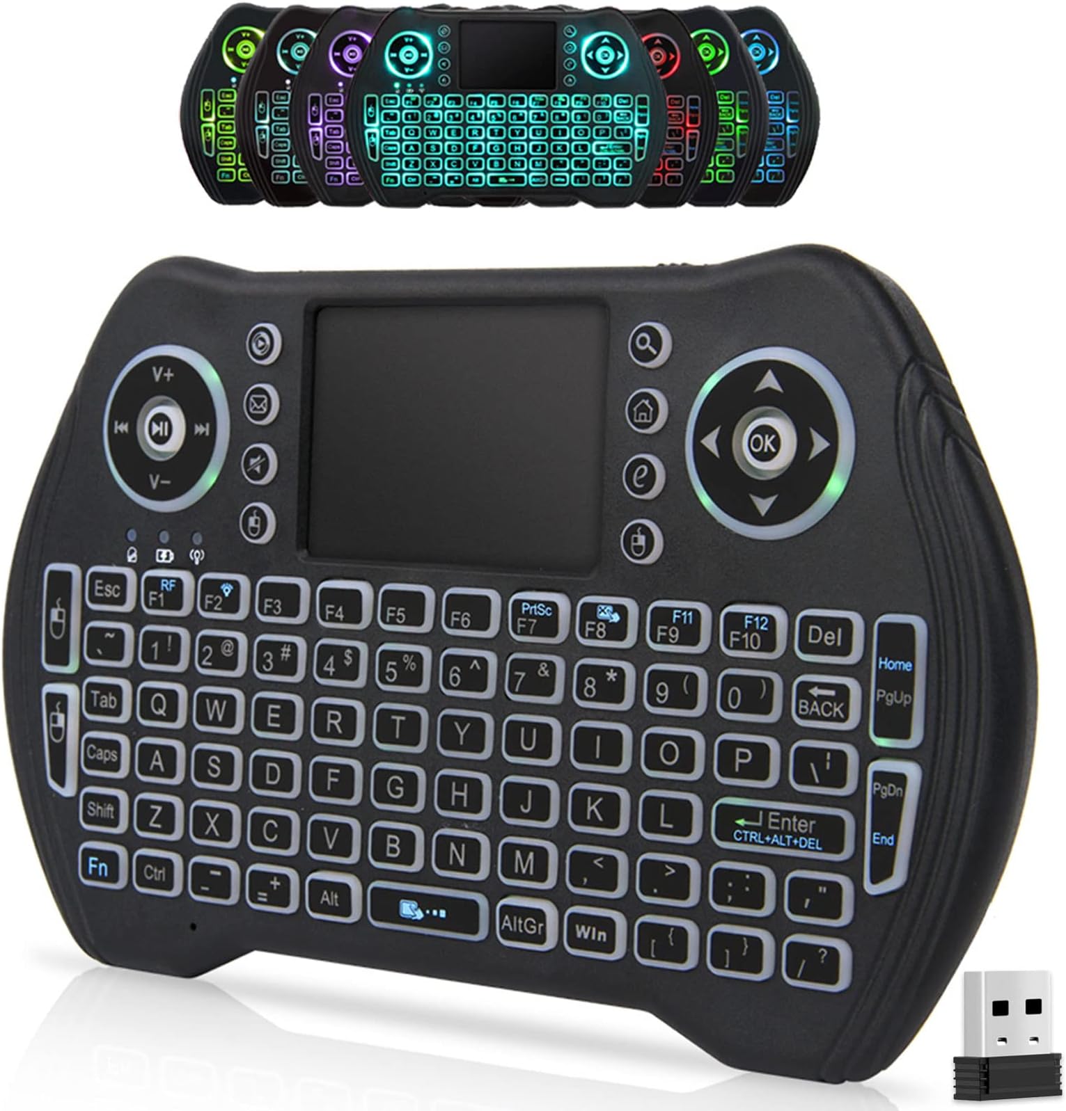 Amazon.com: BL Mini Wireless Keyboard Remote Control with Touchpad Mouse Combo, Backlit 2.4GHz ...