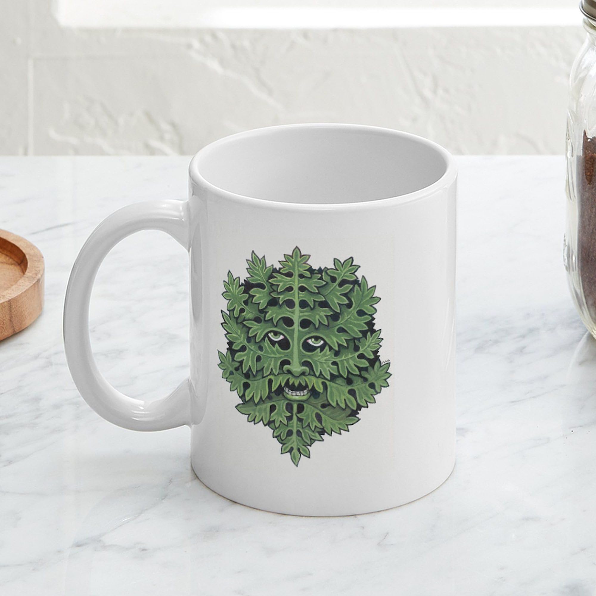 Green Man Coffee Cup Green Man Coffee Mug Etsy UK