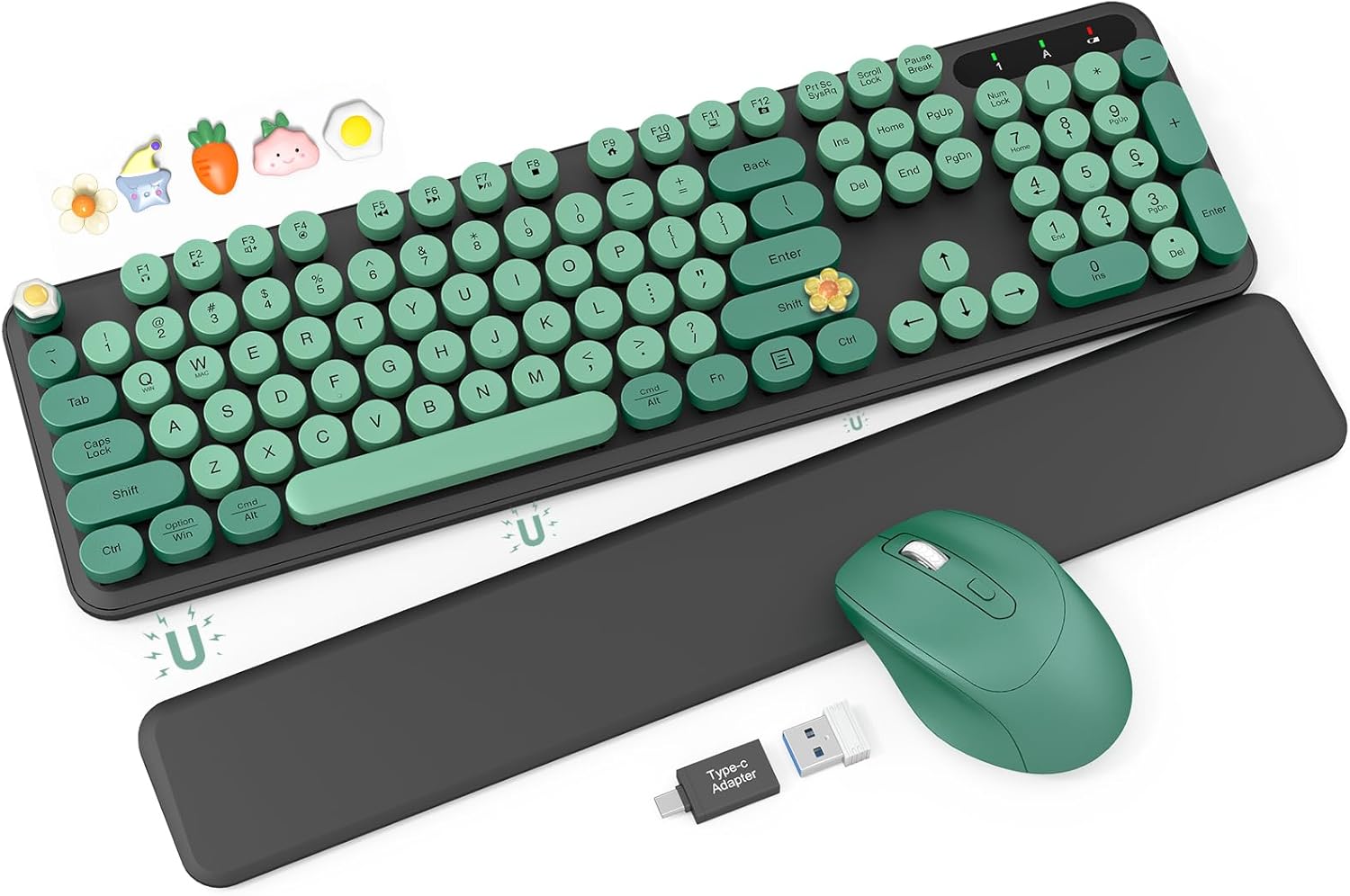 Amazon.com: Wireless Keyboard and Mouse Combo - Cute Typewriter ...
