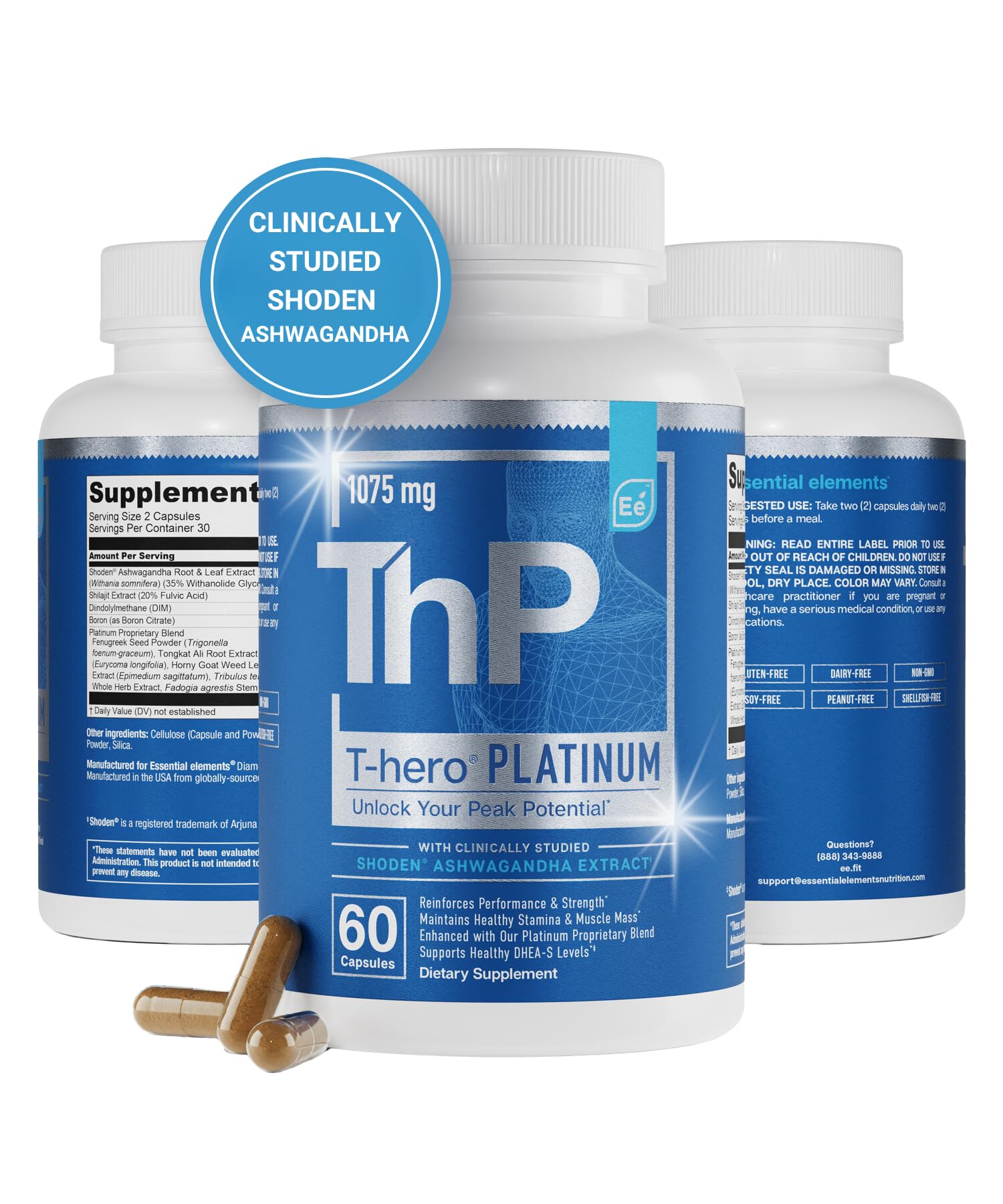 Amazon.com: Essential Elements T-Hero Platinum Male Health Supplement ...