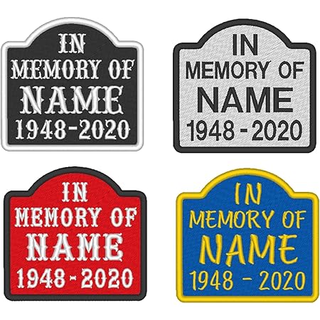 Amazon.com: Custom Embroidered Memorial Patch Biker in Memory of ...