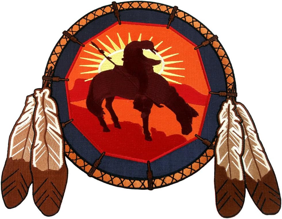 Amazon.com: Set of 4 Native American Indian Feather Patches - 3.5-4.1 ...