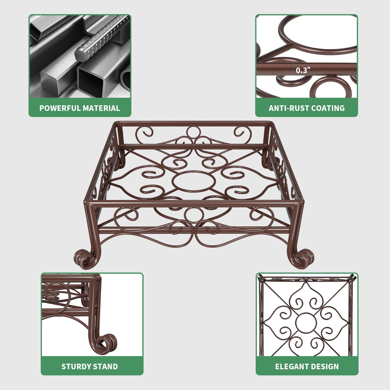 Snapklik.com : Yimobra Metal Plant Stand For Outdoor Indoor, Heavy Duty ...